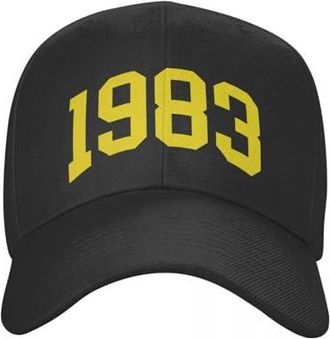 Generic Casquette de baseball personnalis&eacute;e Born in 1983 Anniversaire Casquette de baseball Hip Hop Hommes Femmes R&eacute;glable Trucker Chapeau Cadeau Automne