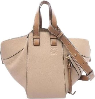 Loewe Pre-owned Hammock Small Sac &agrave; main en cuir - Femme - Pre-owned - Beige - Taille: ONE Size
