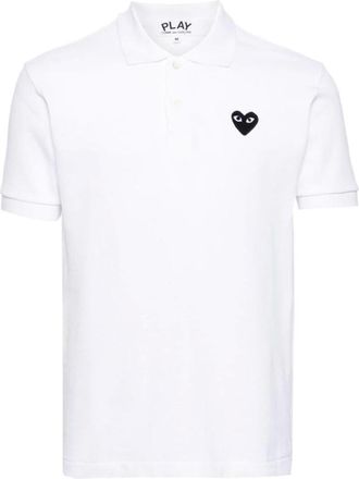 Comme Des Gar&ccedil;ons Homme, Tops, Blanc, Taille: 2XL Polo Coeur
