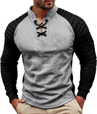 Generic Chemise classique douce pour homme, coupe classique, v&ecirc;tement de travail d&eacute;contract&eacute;, haut l&eacute;ger et respirant, Cendr&eacute; clair, 3XL