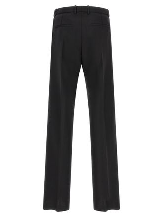 Jil Sander Mens Black Virgin Wool Dress Pants