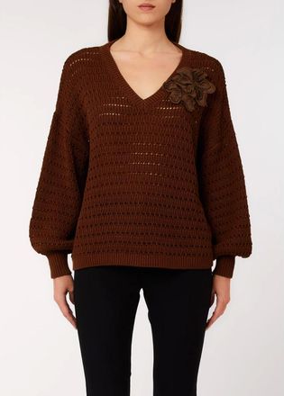 Liu Jo Femme, Pulls, Brun, Taille: 38 FR Sweater