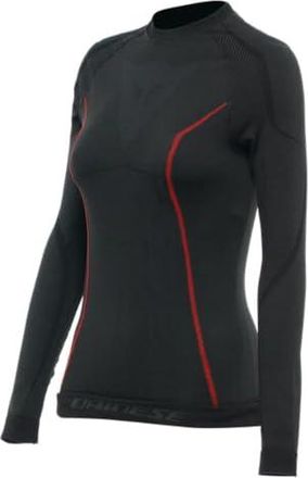 Dainese Thermo Ls WMN, Maillot de Ski Thermique, Couche de Base Respirante à Manches Longues, Noir/Rouge, Femme