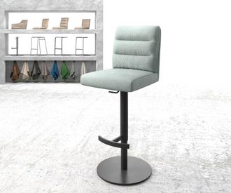 DELIFE Barstuhl Pela-Flex Stripes Mint Drehfu&szlig; h&ouml;henverstellbar Metall, Barst&uuml;hle