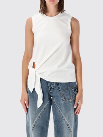 J.W.Anderson Top asym&eacute;trique sans manches en coton avec liens &agrave; nouer