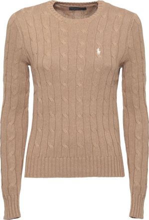 Ralph Lauren Femme, Pulls, Brun, Taille: 38 FR Pull Ras du Cou