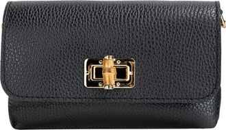 Faina Mini-Schultertasche aus Leder Damen schwarz