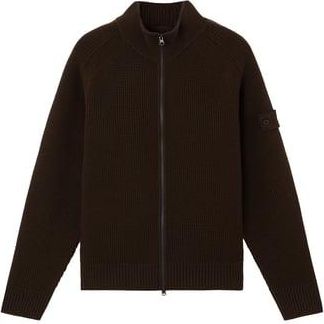Stone Island Woll -Strickjacke - braun