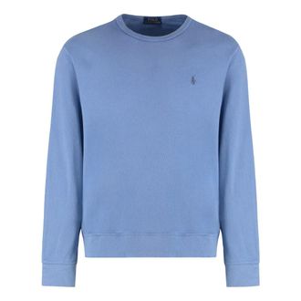 Polo Ralph Lauren Besticktes Logo Baumwoll-T-Shirt - - Sweatshirts & Hoodies - Herren - Blau - XL