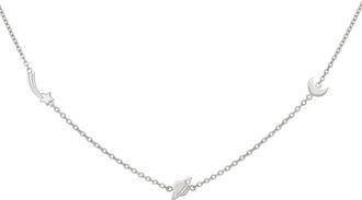 Cai Collier 925 Sterling Silber rhodiniert Sternschnuppe - Saturn - Mond