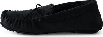 Lands End Mokassins in Veloursleder-Optik, Herren, Größe:46 regular, Schwarz, Polyester, by Lands End