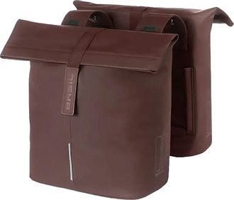 Basil City Doppeltasche - für Gepäckträger hinten - einfache Befestigung - 28-32 Liter - Braun