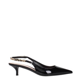 Gucci Femmes Sandales noires en cuir verni