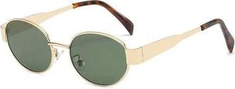 Generic Lunettes De Soleil Ovales For Hommes Et Femmes, Verres F&ecirc;te, Conduite, Vacances(Green)