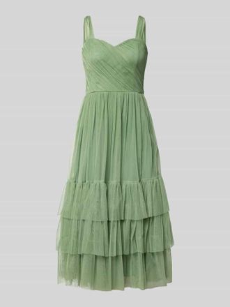 Lace & Beads Knielanges Cocktailkleid im Stufen-Look