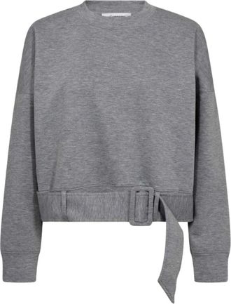 Co'Couture Femme, Sweatshirts et sweats &agrave; capuche, Gris, Taille: 36 FR LanceCC Belt Sweat