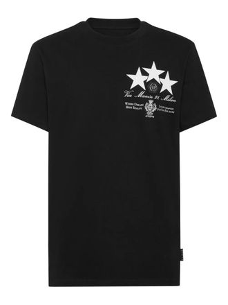 Philipp Plein t-shirt à étoiles imprimées - Noir