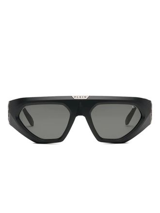Philipp Plein Eyewear Sonnenbrille mit Cat-Eye-Gestell - Schwarz