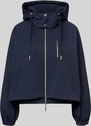 Monari Oversized Jacke mit Kapuze und Zweiwege-Rei&szlig;verschluss