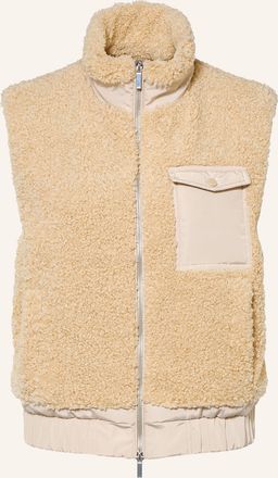 Darling Harbour Darling Harbour Teddyfell-Weste Im Materialmix beige