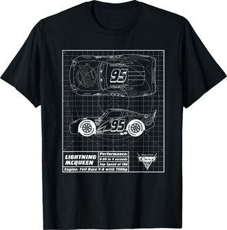 Disney Cars Lightning McQueen Blueprint T-Shirt