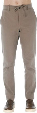 Berwick 1707 Homme, Pantalons, Beige, Taille: 2XL Pantalon Seersucker &agrave; Cordon de Serrage et Devant Plat