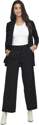 Jacqueline de Yong JdY Damen JDYGEGGO New Long Pant JRS NOOS Bundfaltenhose, Black/AOP:Cd dots, 34