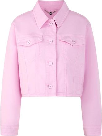 Marc Cain Femme, Vestes, Rose, Taille: 40 FR Kurze Jeansjacke aus Baumwollstretch