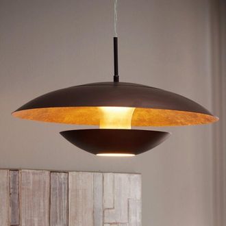 Eglo Gebraucht] Eglo Pendelleuchte Nuvano 48cm Deckenlampe H&auml;ngeleuchte Lampe 1 Flg Braun Gol640 B-Ware