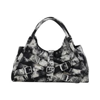Desigual Handtasche mit Schnalle und Schleifenverschluss - - Bags - Damen - Schwarzk - ONE SIZE