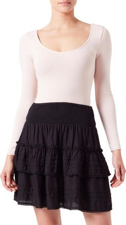 Vero Moda Y.A.S Damen YASRANTI HMW Smock Skirt S. NOOS Rock, Black, 44