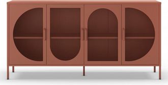 DRAWER Drawer - Buffet 4 portes en m&eacute;tal L160cm - Terracotta - Zio