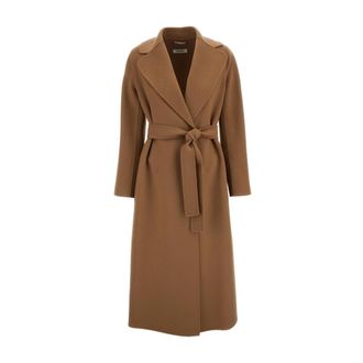 Max Mara Langer Wickelmantel - - Coats - Damen - Braun - M