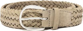 Orciani Homme, Accessoires, Beige, Taille: 100 CM Cintura intrecciata in camoscio plot