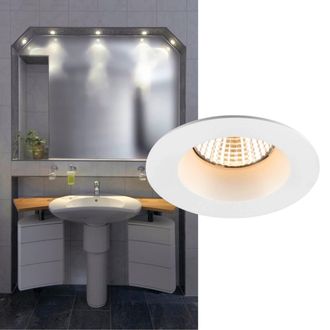 SLV NEW TRIA UNIVERSAL 68, Deckeneinbauleuchte, 2500/3000/4000K, 38°, IP 20 / IP 65, rund, weiß