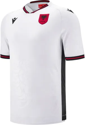 Macron Albanien Trikot Away 2025 Wei&szlig; Weiss, XL Herren