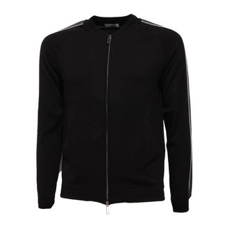 Paolo Pecora Homme, Sweatshirts et sweats à capuche, Noir, Taille: S Pull en coton à fermeture éclair complet gris