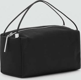 Mango Sac nylon anse double noir - Femme - Taille unique - MANGO