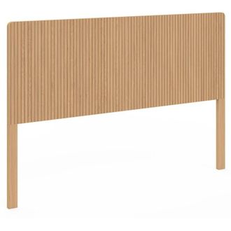 IDMarket Kopfteil auf Fu&szlig; JULIETTE 160 cm Latteneffekt Holzleiste
