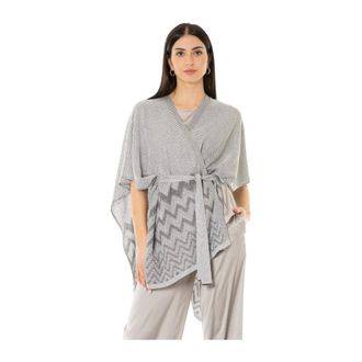 D.exterior Degrade Lux Poncho - Femme - Vestes - Gris - Taille: 40 FR
