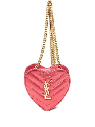 Saint Laurent sac &agrave; bandouli&egrave;re Love Heart (2000) - Rose