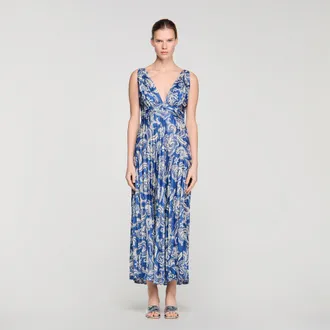 Sandro Robe longue &agrave; imprim&eacute; floral