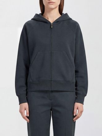 Max Mara S Max Mara Sweat &agrave; capuche zipp&eacute; en m&eacute;lange de coton