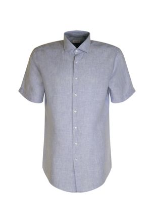 Seidensticker Herren Regular Fit Kurzarm Hemd, Hellblau, 44