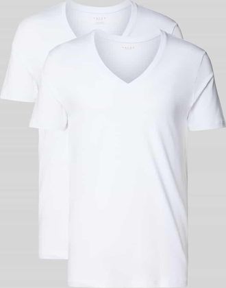 Falke T-Shirt mit V-Ausschnitt Modell Daily Comfort