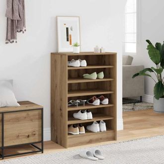 vidaXL vidaXL Schuhschrank Artisan-Eiche 60x35x92 cm Holzwerkstoff