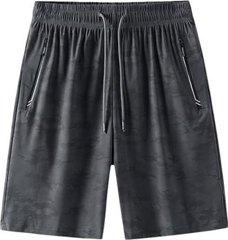 Rismart Homme Séchage Rapide Shorts Entraînement Marche Athlétique Sports Pantalon Court Camouflage Gris s1,6XL