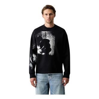 A|X Armani Exchange Homme, Sweatshirts et sweats &agrave; capuche, Noir, Taille: M SweaT-shirt ras du cou