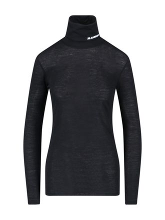 Jil Sander Logo Turtleneck Sweater
