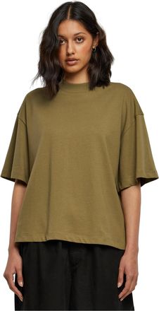 Urban Classics Damen T-Shirt Ladies Organic Heavy Slit Tee tiniolive XXL